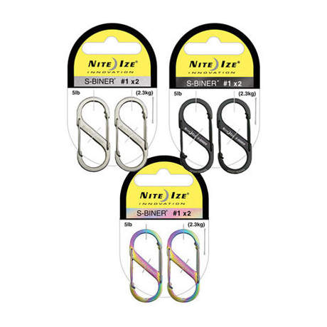 Nite-Ize #1 S-Biner Double-Gated Carabiner 2-Pack | Bass Pro Shops
